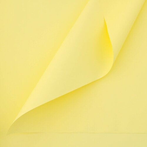Плёнка для цветов упаковочная пудровая «Жёлтый», 50 мкм, 0.5 х 10 м