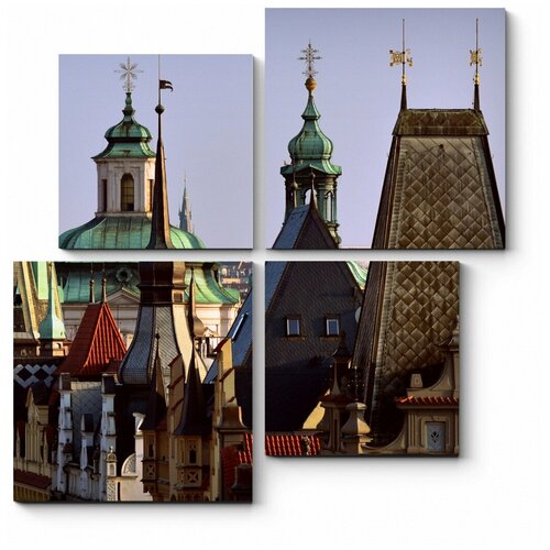 Модульная картина Крыши старой Праги 110x110