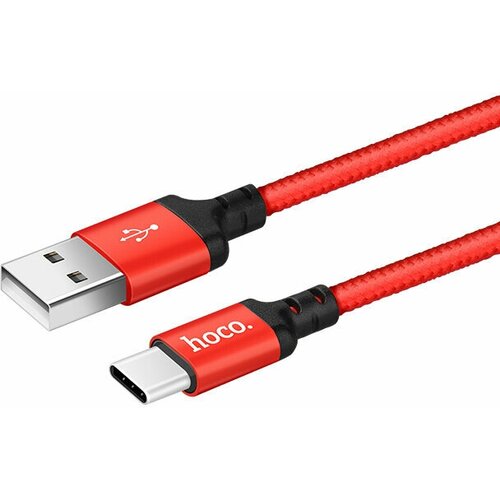 Набор из 3 штук Кабель USB 2.0 Hoco X14, AM/Type-C M, черно-красный, 1 м