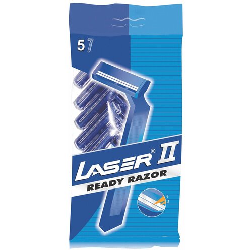 Бритвы одноразовые комплект 5 шт. LASER 2 (аналог Gillette 2), 5015911101086