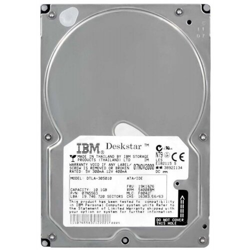 Жесткий диск IBM 07N556310,1Gb 5400 IDE 3.5" HDD