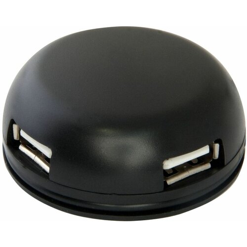 USB-концентратор  Defender Quadro Light (83201), разъемов: 4, 18 см, черный