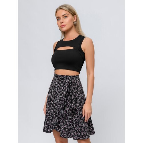 Юбка 1001dress, размер L, белый, черный