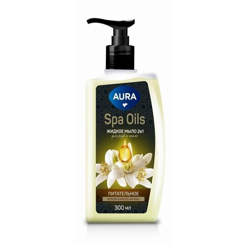 Мыло жидкое spa oils 2в1 для рук и тела дозатор 300мл нероли и масло арганы