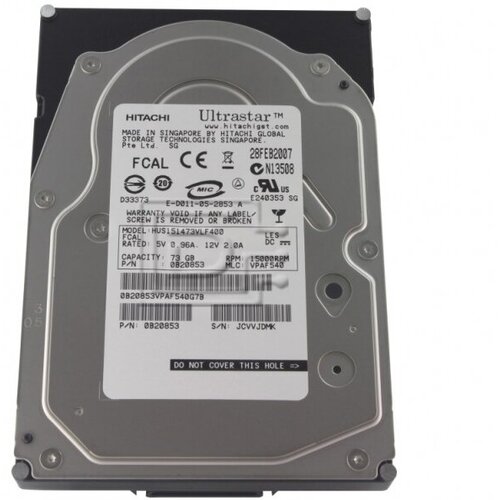 Жесткий диск Hitachi HUS151473VLF400 73Gb 15000 Fibre Channel 3,5" HDD