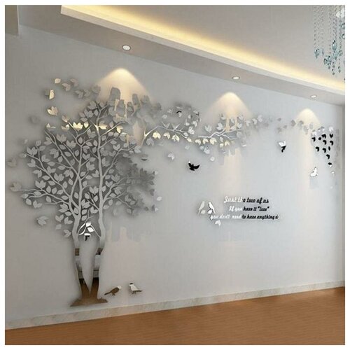 TAKE IT EASY Наклейки интерьерные "Дерево", зеркальные, декор на стену, панно 200 х 400 см