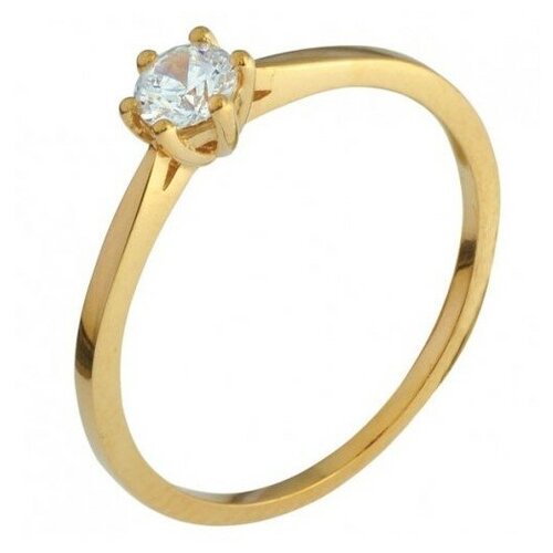 Кольцо Diamond Prime, красное золото, 585 проба, бриллиант, размер 18