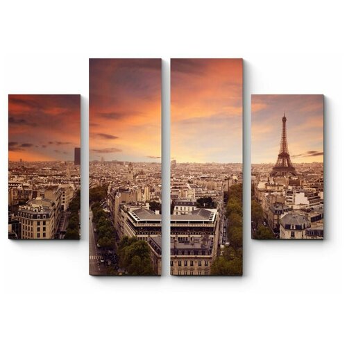 Модульная картина Прекрасный Париж с высоты 110x83