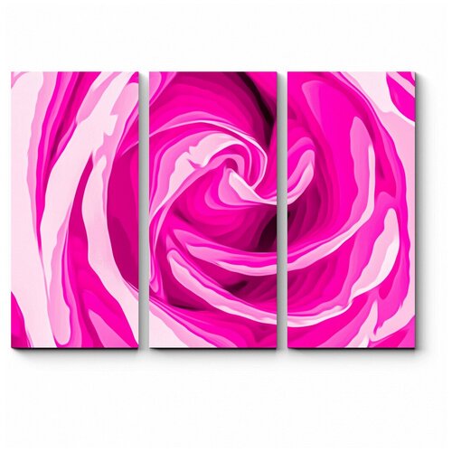 Модульная картина Розовая роза 90x65