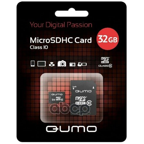 Карта Памяти , Secure Digital Micro 32Gb, Sdhc, Class 10 Qumo 17559 QUMO арт. 17559