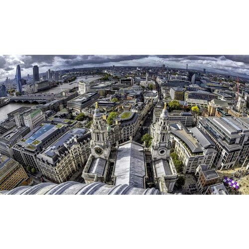 Картина на холсте 60x110 LinxOne "Города лондон великобритания" интерьерная для дома / на стену / на кухню / с подрамником