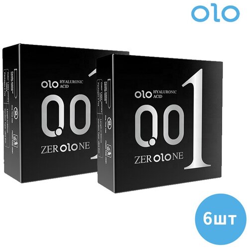 Презервативы OLO ультратонкие латексные особо тонкие, прозрачные, с обильной смазкой, 6 шт( 2 кор. по 3 шт)