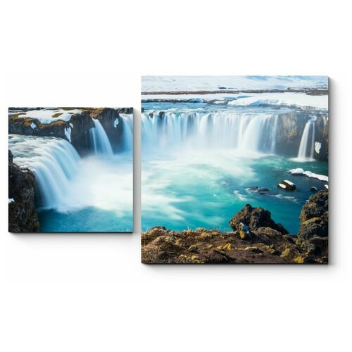 Модульная картина Грандиозный водопад Исландии 90x54