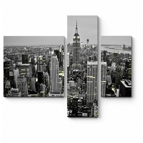 Модульная картина Нью-Йорк в серых тонах100x83