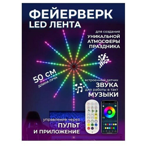 Лента светодиодная Интерьерная подсветка LED Фейерверк RGB RGB (50см*9, IP20) OG-LDL39 Огонек