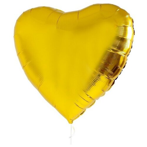 Шар фольгированный 32" «Сердце», цвет золотой