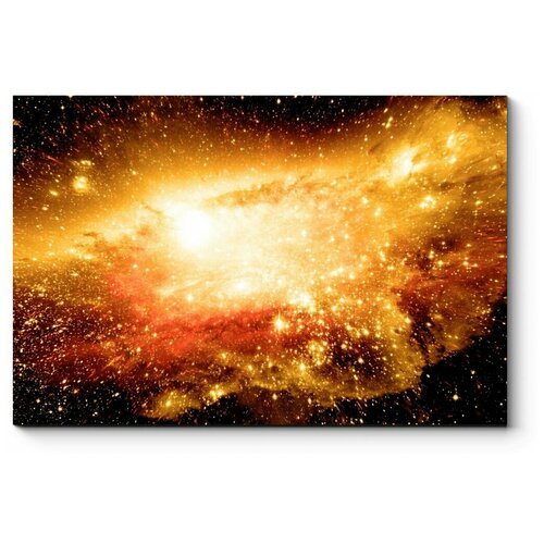 Модульная картина Звезды, планеты и галактики в свободном пространстве 60x40