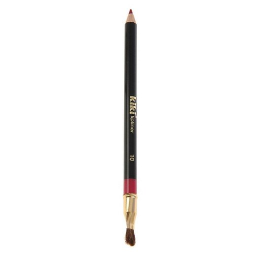 Стойкий нюдовый косметический карандаш для контуринга губ Kiki 10 с кисточкой, оттенок сливовый