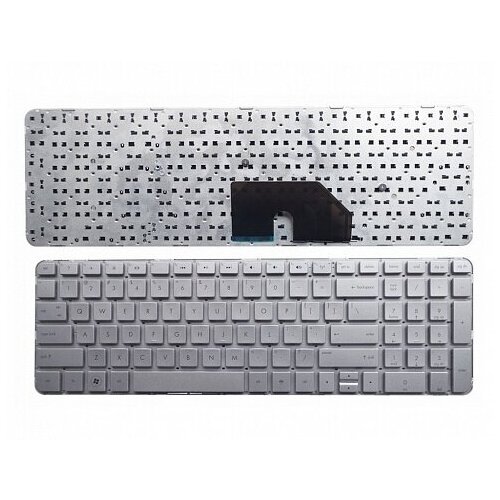 Клавиатура для ноутбука HP Pavilion DV6-6000 серебряная, без рамки