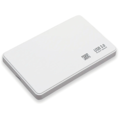 Бокс для жесткого диска 2.5" пластиковый USB 3.0 DM-2508, белый