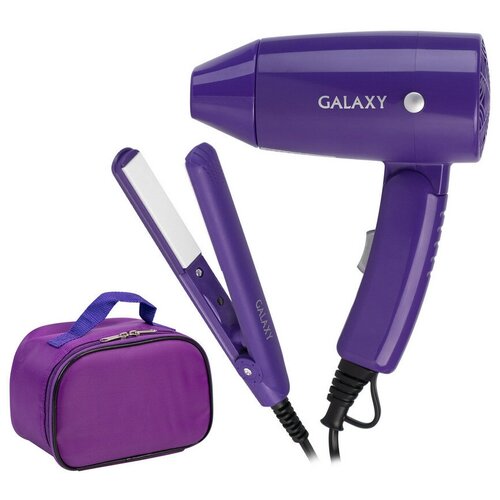 Набор (фен + щипцы) GALAXY LINE GL4720, фиолетовый