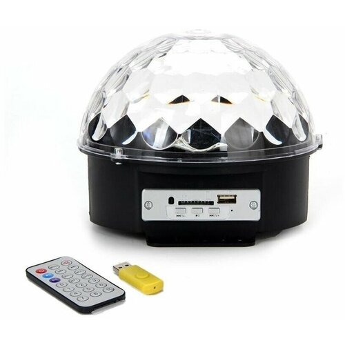 Светодиодный Диско-шар (дискошар) с блютуз, MP3 плеером и пультом. LED RGB Magic Ball Light BlueTooth