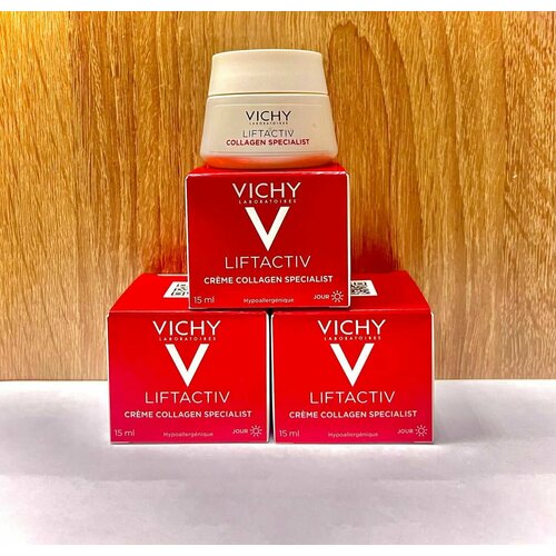 Vichy Liftactiv Collagen Specialist антивозрастной дневной крем для лица 3 шт*15 мл