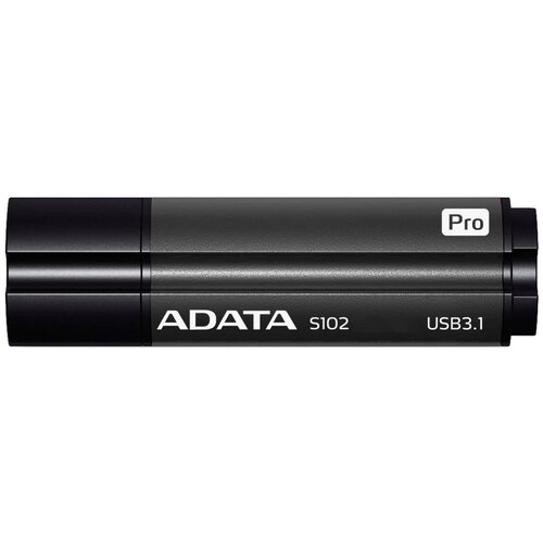 Флешка ADATA S102 Pro 64 ГБ, 1 шт., титаново-серый