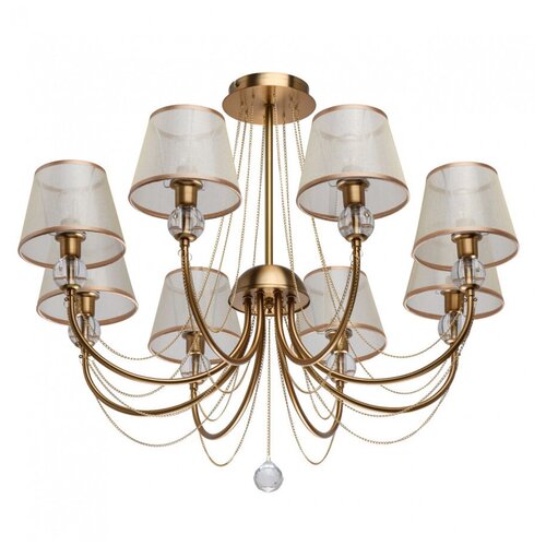 Люстра MW-Light Федерика 684011608, E14, 320 Вт, кол-во ламп: 8 шт., цвет: золотой
