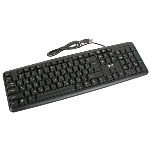 Клавиатура 3Cott 3C-WKB-600B Classic Black USB черный