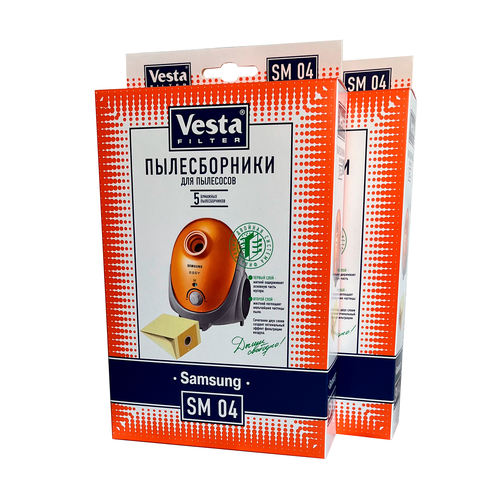 Пылесборники 2 упак (всего 10 шт) бумажные Vesta filter SM04