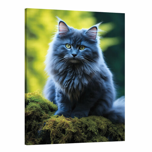 Интерьерная картина 50х70 "Загадочные синие коты"