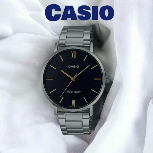 Наручные часы CASIO, серебряный, черный