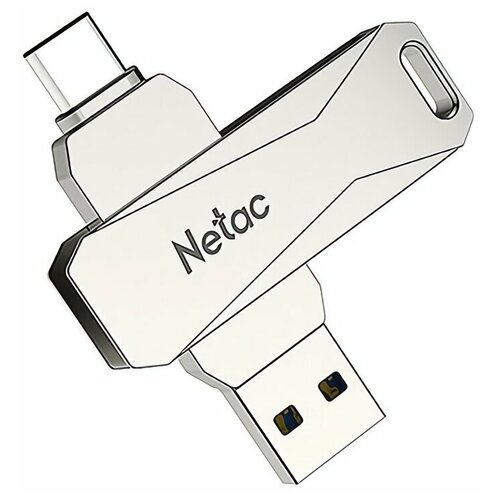 Флешка Netac U782C 64 ГБ, 1 шт., серебристый