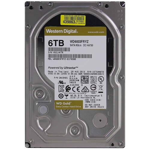 Жесткий диск Western Digital WD Gold 6 ТБ WD6003FRYZ