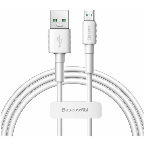 Кабель Baseus Mini White Cable USB - microUSB (CAMSW-D02), 1 м, 1 шт., white