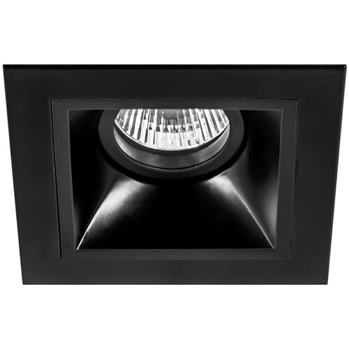 Светильник Lightstar Domino D51707, GU5.3, 50 Вт, 4000, нейтральный белый, цвет арматуры: черный, цвет плафона: черный