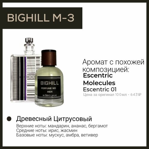 Премиальный селективный парфюм Bighill M-3 (Molecule 01 Escentric) 50мл.