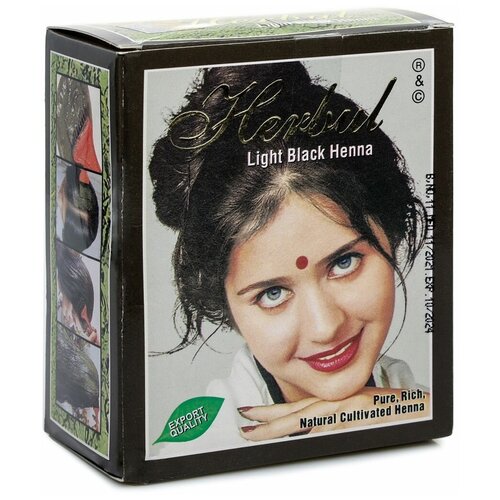 Индийская хна, цвет светло-черный (Lite black henna), 60 г