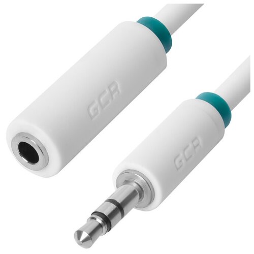 Удлинитель GCR AUX jack 3.5mm (GCR-STM01/16), 0.5 м, белый