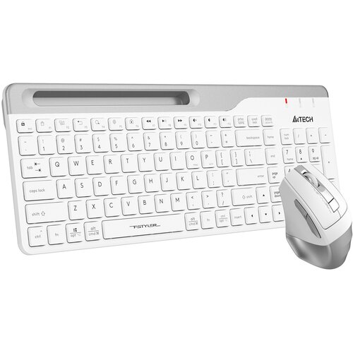 A-4Tech Клавиатура + мышь A4Tech Fstyler FB2535C клав: белый серый мышь: белый серый USB беспроводная Bluetoot