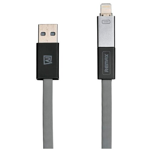 Кабель Remax Shadow USB - microUSB/Apple Lightning (RC-026t), 1 м, серый