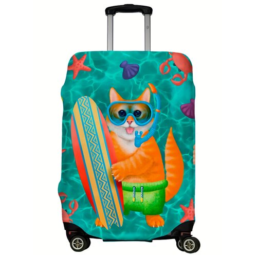 Чехол для чемодана LeJoy, размер M, зеленый, оранжевый