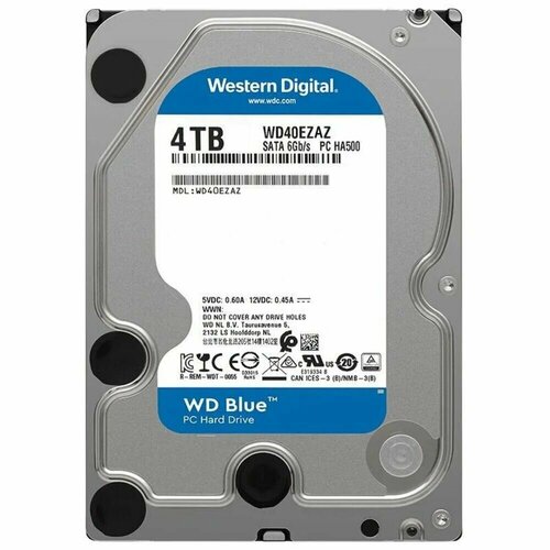 Внутренний жесткий диск 3,5" 4Tb Western Digital (WD40EZAX) 256Mb 5400rpm SATA3 Blue Desktop