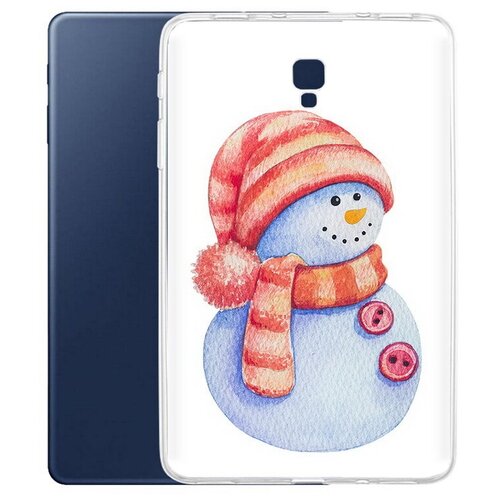 Чехол задняя-панель-накладка-бампер MyPads Веселый снеговик для Samsung Galaxy Tab A 10.5 SM-T590 (2018)/Samsung Galaxy Tab A 10.5 SM-T595 (2018) противоударный