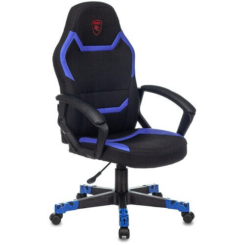 Компьютерное кресло Zombie 10 игровое, обивка: искусственная кожа/текстиль, цвет: черный/синий
