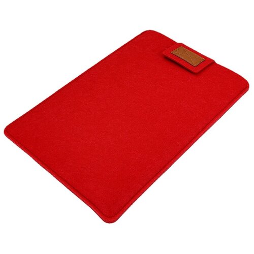 Чехол войлочный на липучке для ноутбука 13-14 дюймов, размер 34-25-2 см, красный