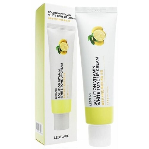 LEBELAGE Solution Vitamin White Tone Up Cream, 50ml Витаминизирующий крем с витамином B5 и пептидами, 50мл, LEBELAGE