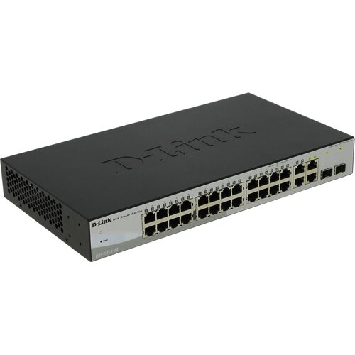 Коммутатор D-Link DES-1210-28/C2A Настраиваемый WebSmart с 24 портами 10/100Base-TX, 2 портами 10/100/1000Base-T, 2 комбо-портами 100/1000Base-T/SFP