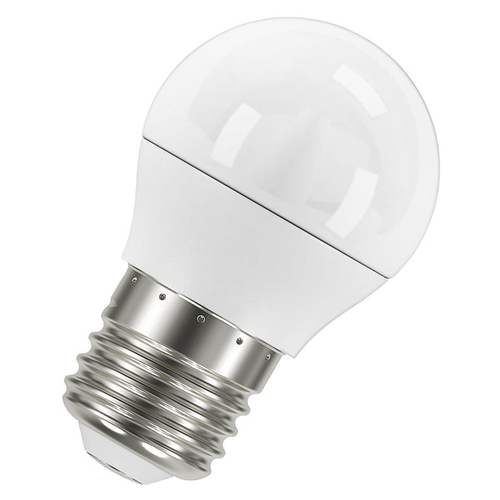 Лампа светодиодная LED 10 Вт E27 6500К 800Лм шарик 220 В (замена 75Вт) | код 4058075579958 | LEDVANCE (4шт. в упак.)